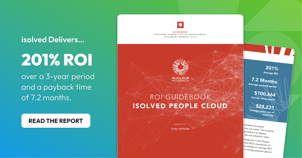 Learn About The ROI of isolved People Cloud | A Nucleus Research Study